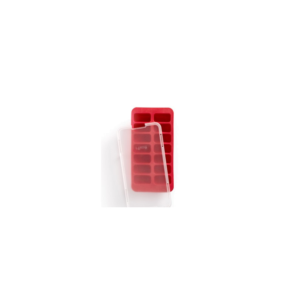 Lékué Red Rectangular Ice Cube Tray With Cover | Inter-Continental ...