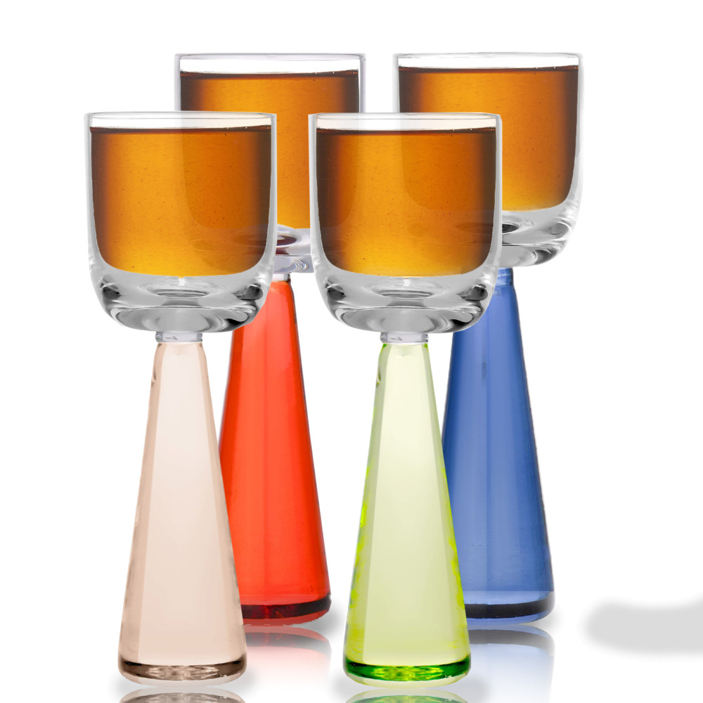Pyramid Multi Color Shot Glass 40 ml, Set of 4 | Inter-Continental ...