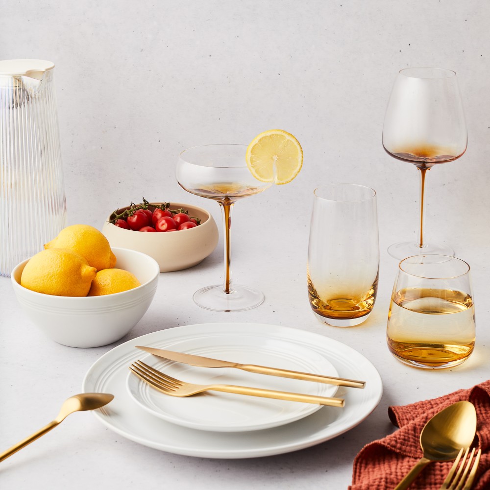 Gem Amber Glassware Collection | Inter-Continental Mercantile - ICM Canada