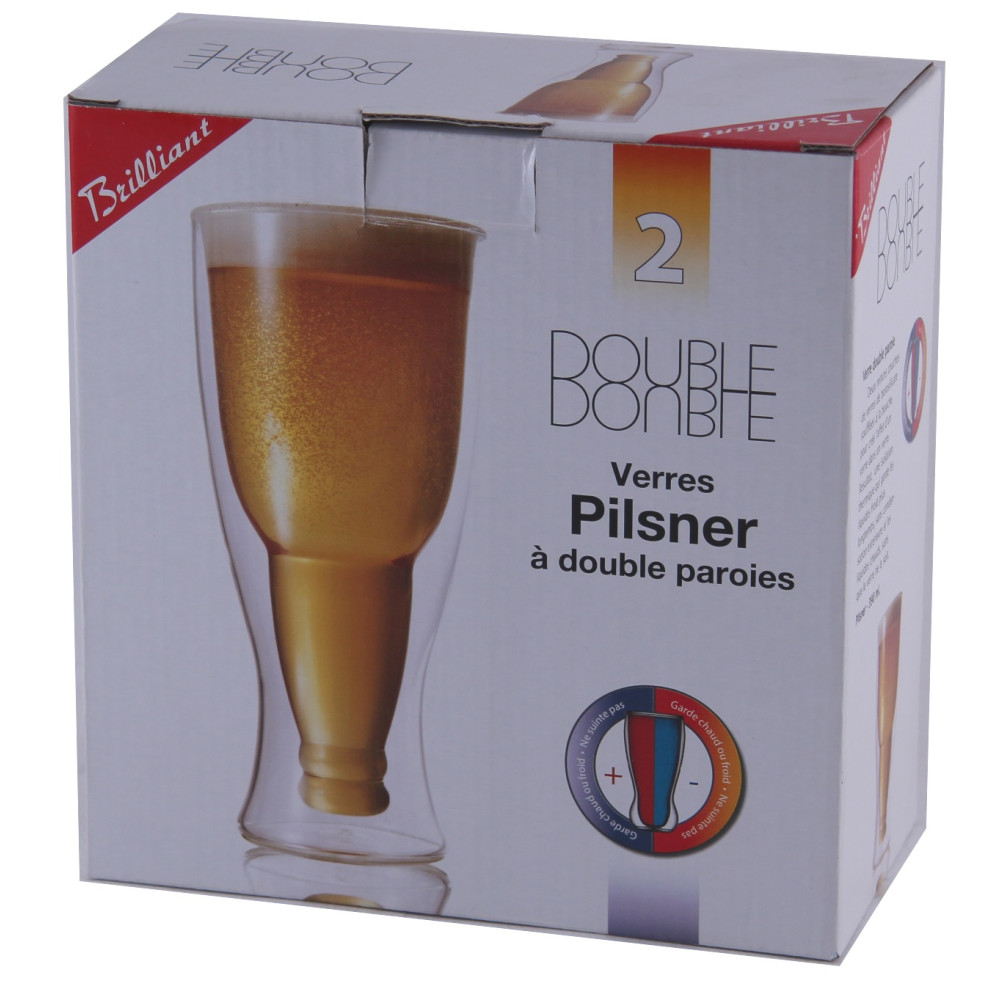 Double Double Beer/Pilsner Glass 350 ml, Set of 2 | Inter-Continental ...