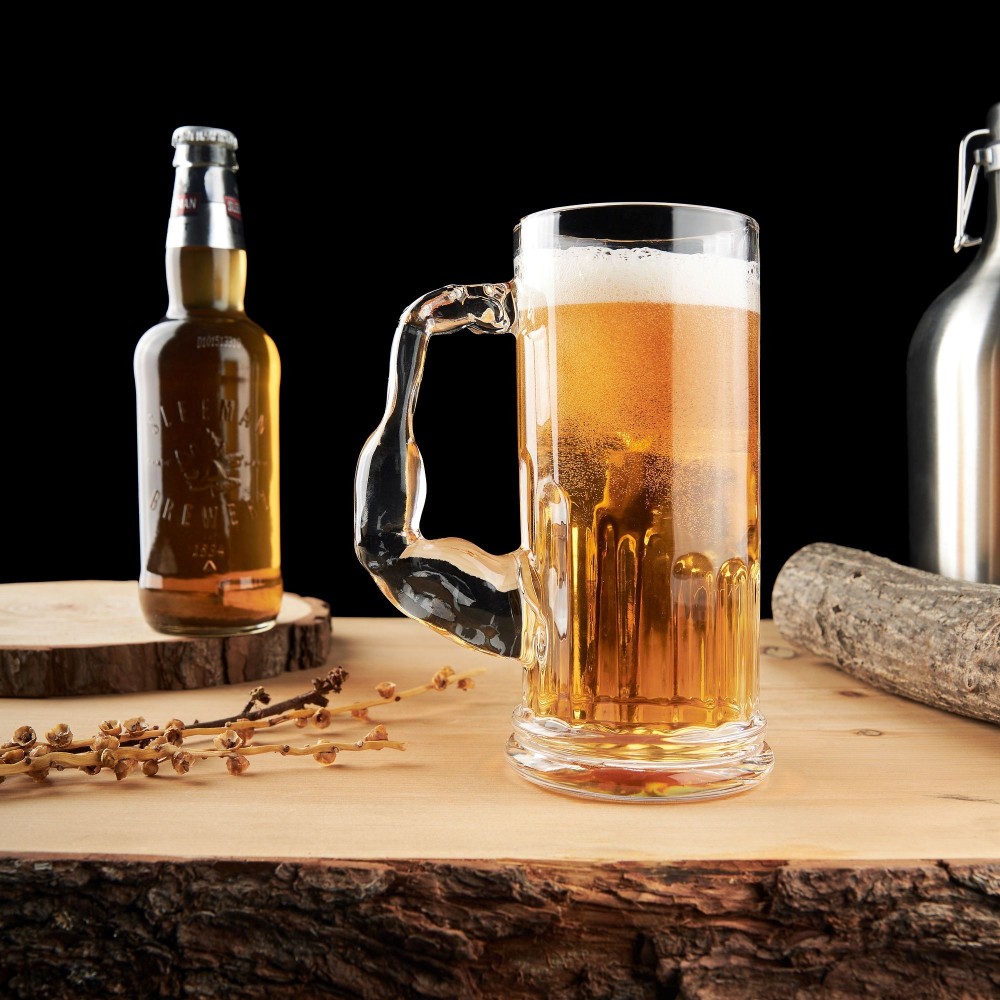 Muscle Man Beer Mug 550 ml, Set of 2 | Inter-Continental Mercantile ...