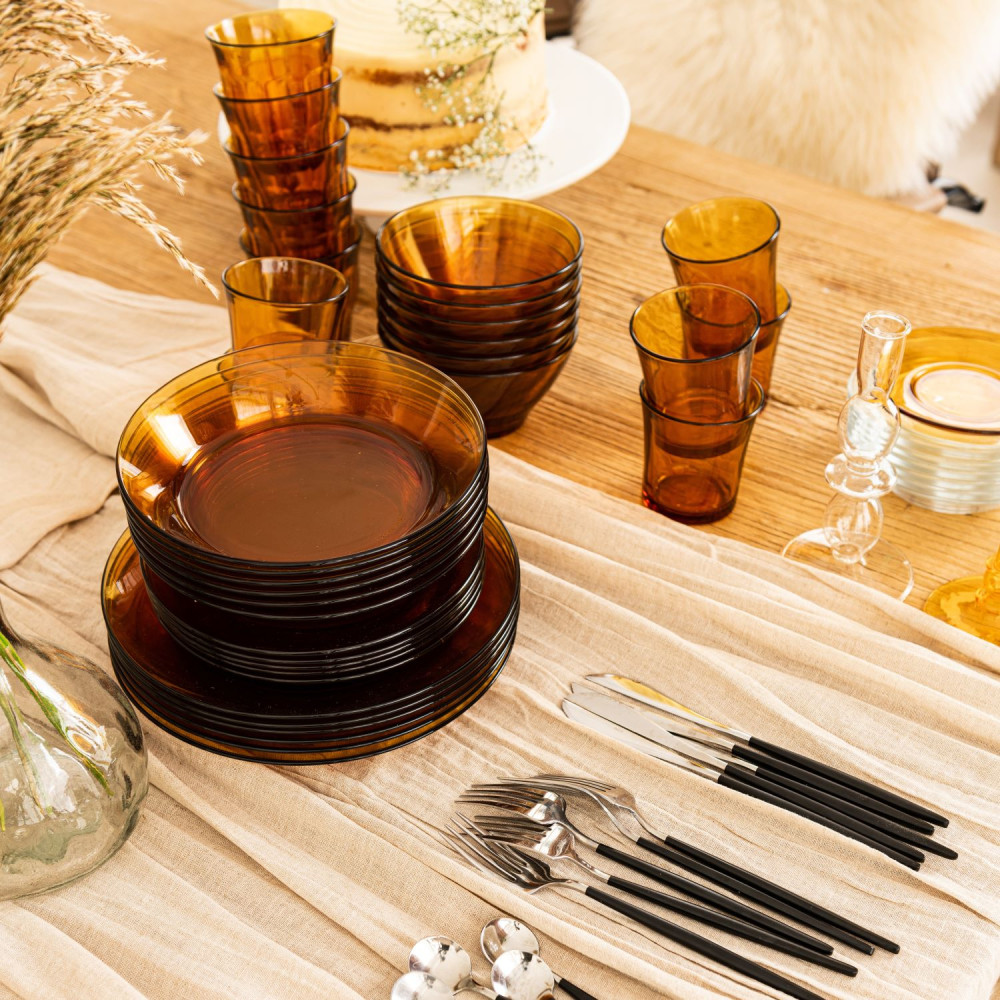 Duralex Lys Amber Plate 19cm, Set of 6 - Dinnerware - Duralex - Brands ...